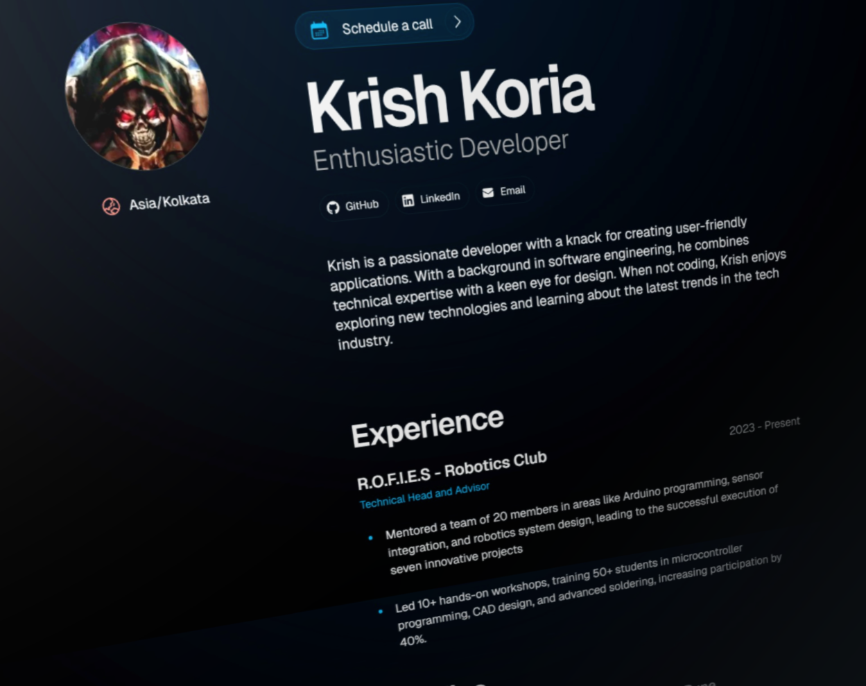 Krish Koria's Portfolio